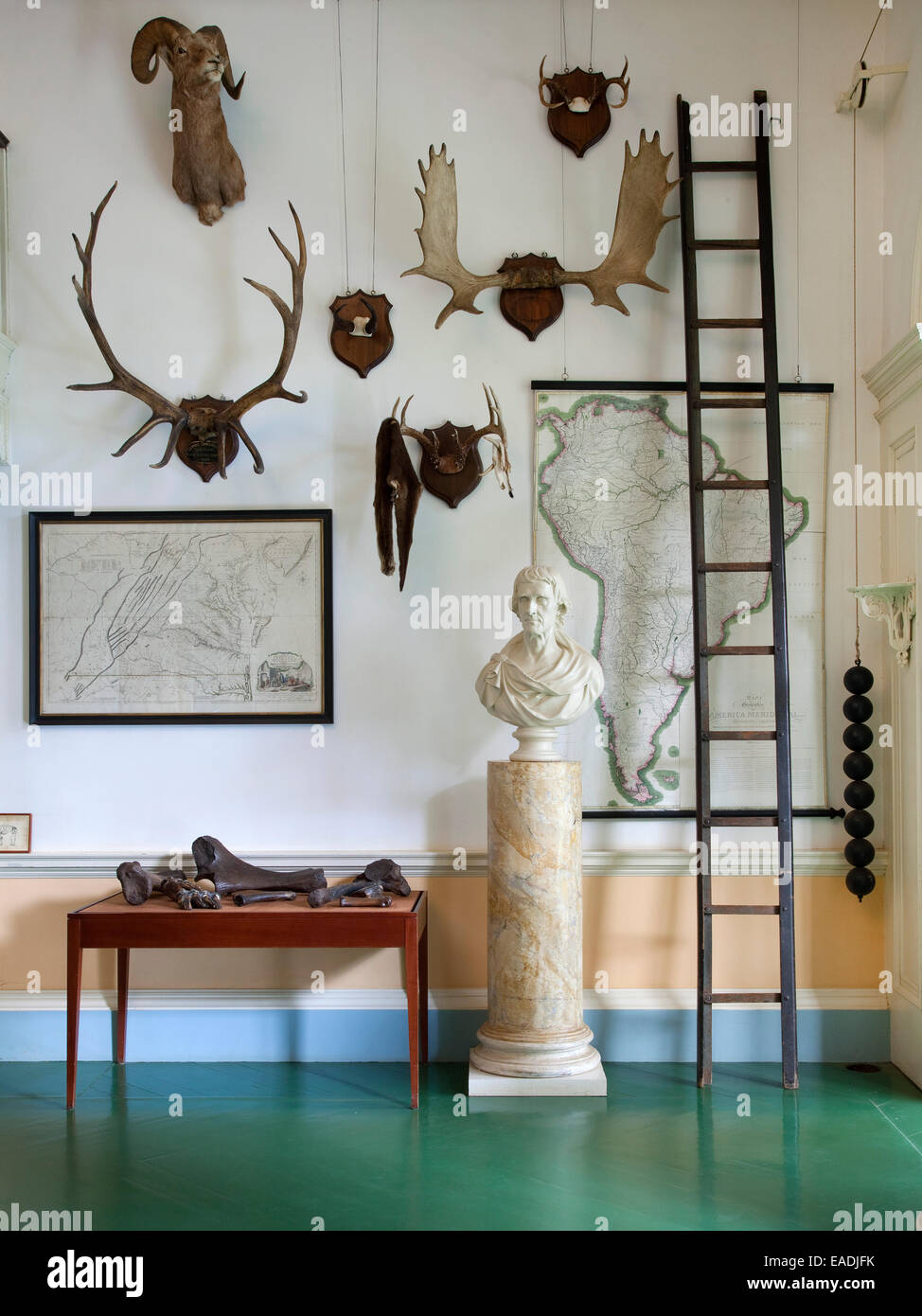 Entrance hall of Thomas Jefferson's Monticello home Stock Photo - Alamy