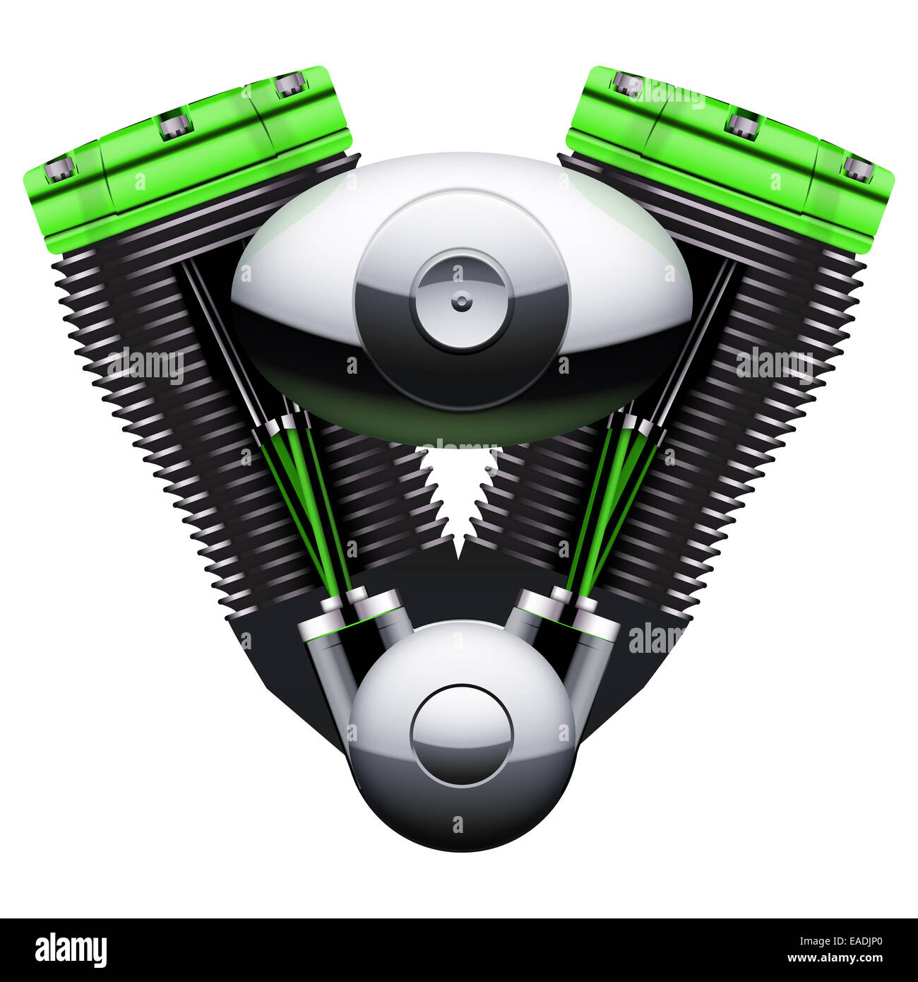 Bio green motorcycle motor engine Stock Photo - Alamy