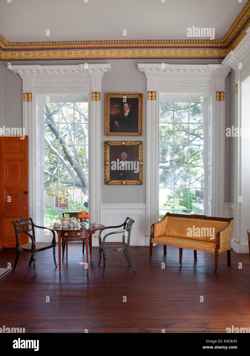 Withdrawing room of Nathaniel Russell House Stock Photo - Alamy