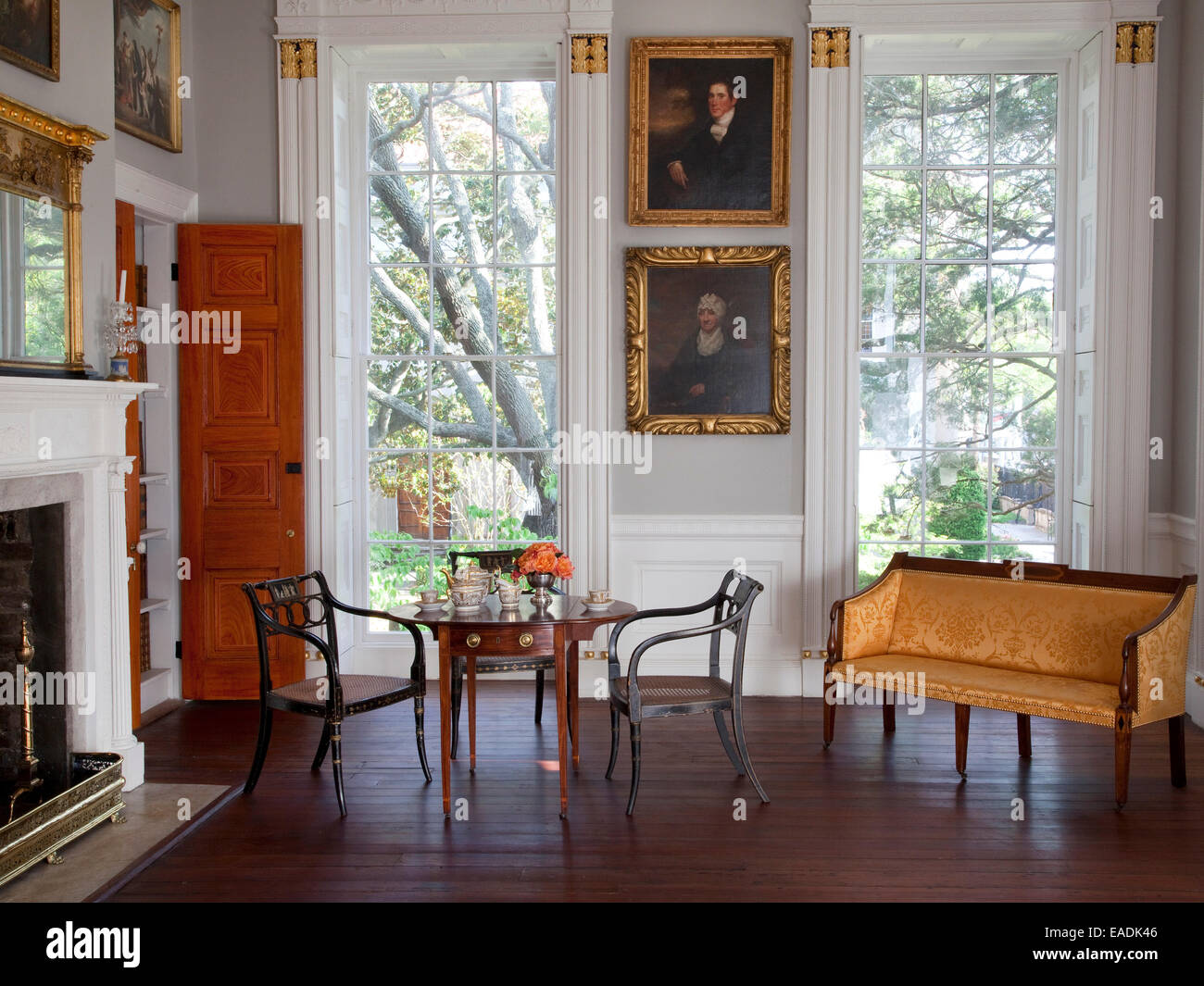 Withdrawing Room of Nathaniel Russell House Stock Photo - Alamy