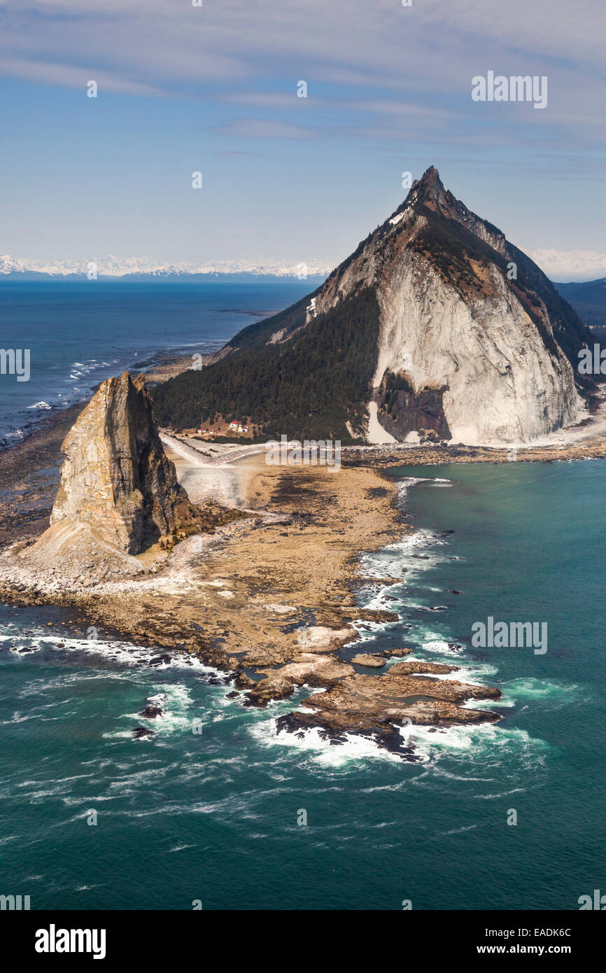 Aerial of Kayak Island, Gulf of Alaska, Southcentral Alaska Stock Photo ...