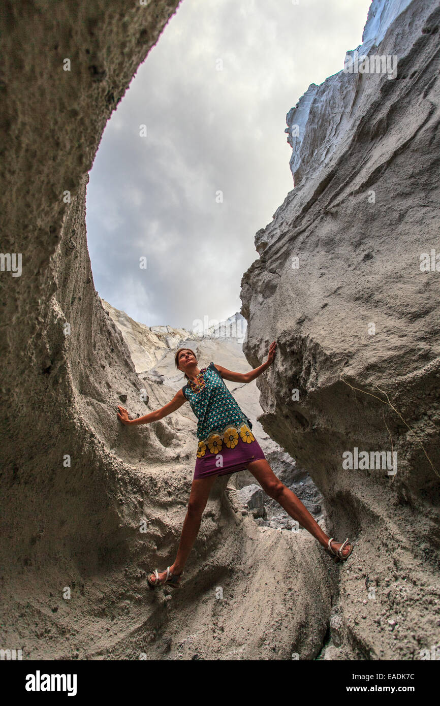 Inside the pumice quarry in the island of Lipari Stock Photo - Alamy
