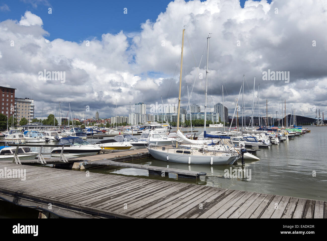 The view from Tervasaari Island across the harbour towards the ...
