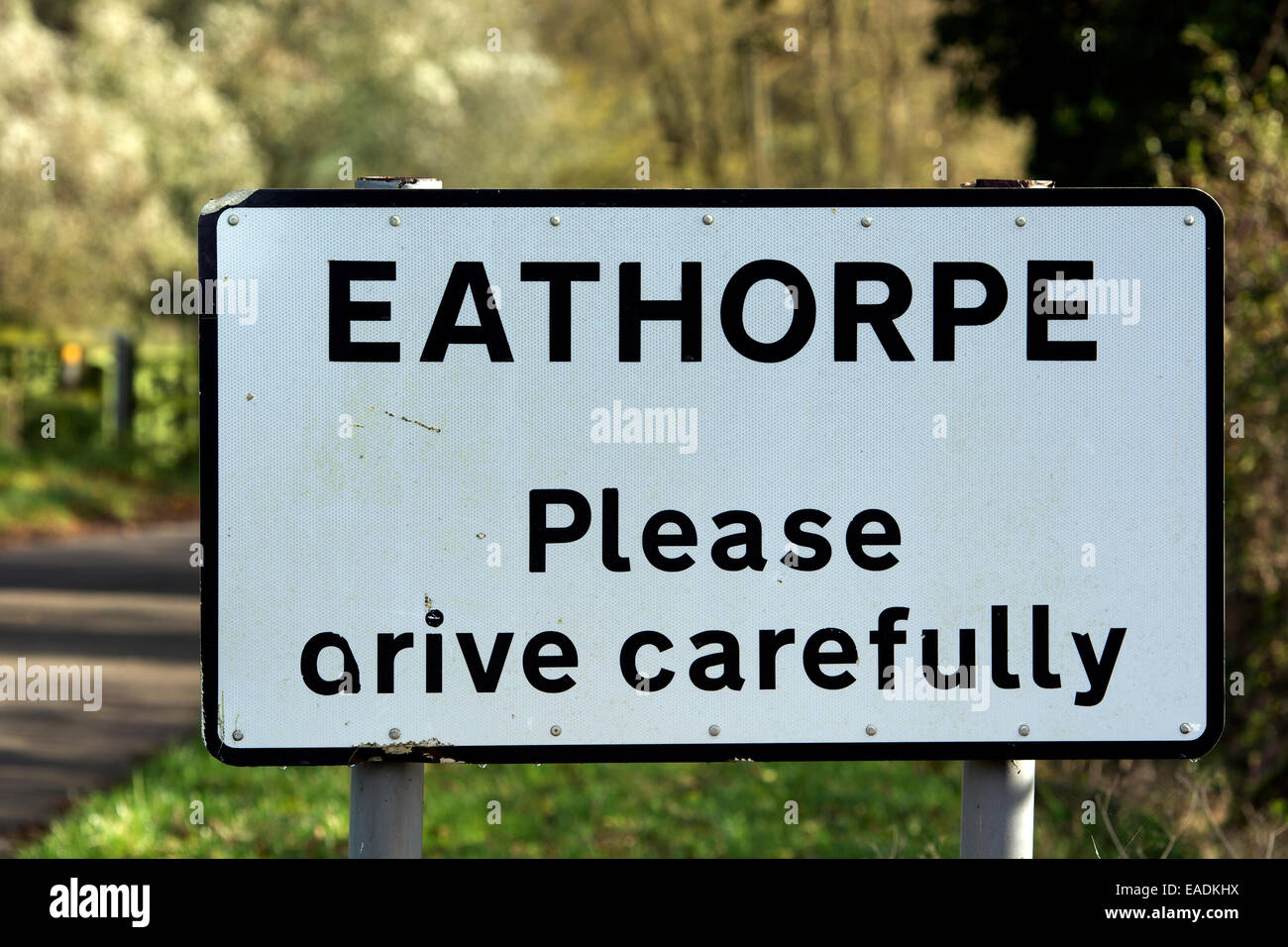 Eathorpe village sign, Warwickshire, England, UK Stock Photo - Alamy