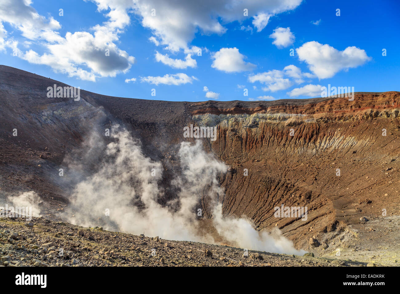 The active volcano in Vulcano Island Stock Photo - Alamy