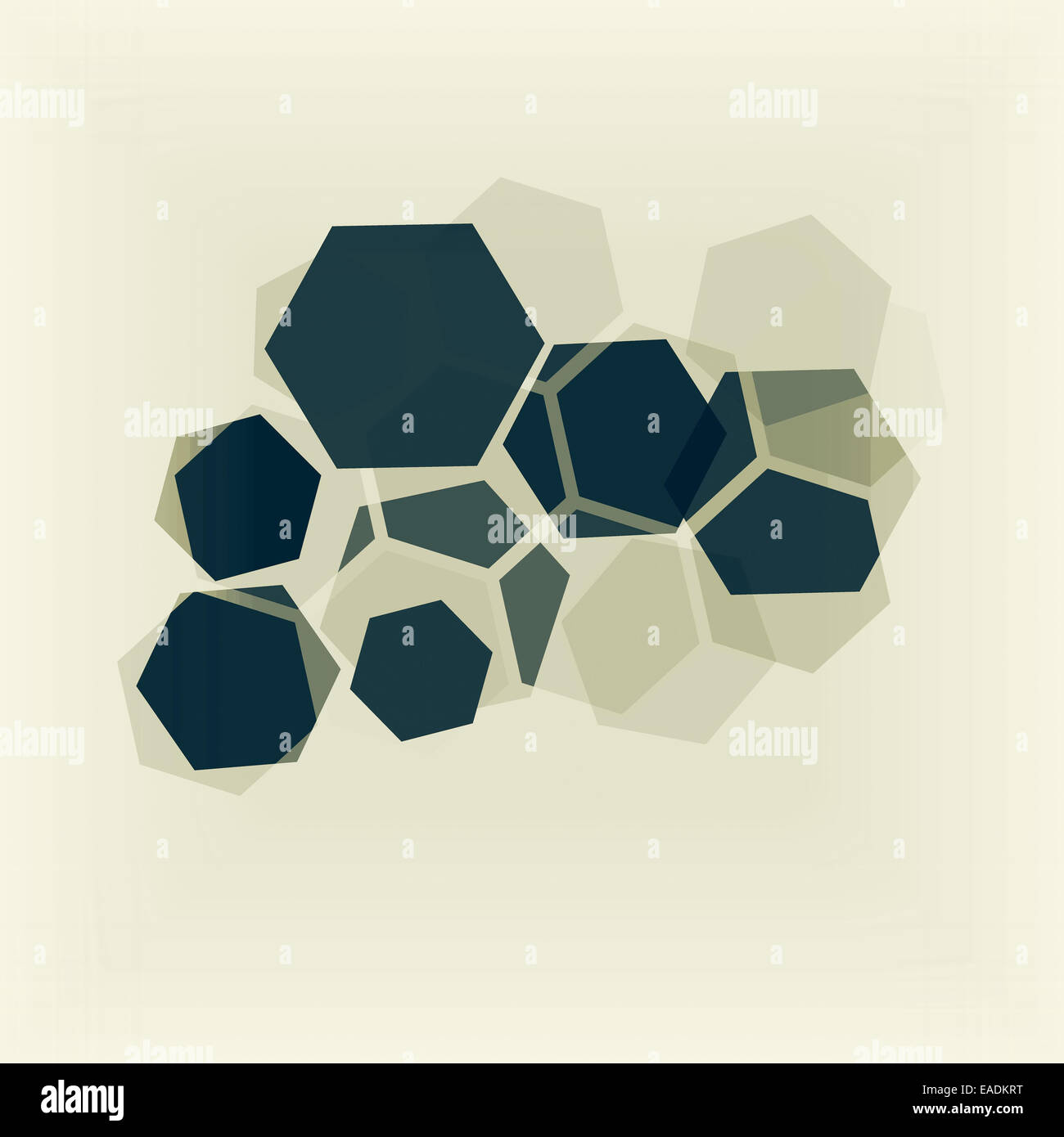 Abstract background with overlapping hexagons. Toned pattern Stock ...