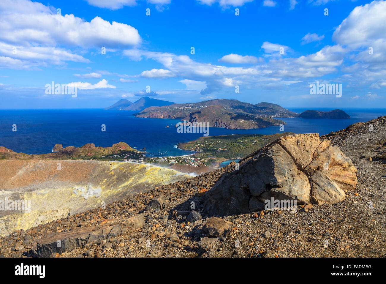 The active volcano in Vulcano Island Stock Photo - Alamy
