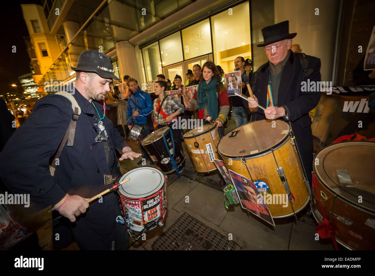 London, UK. 12th Nov, 2014. Class War 'Poor Door’ segregation protest ...