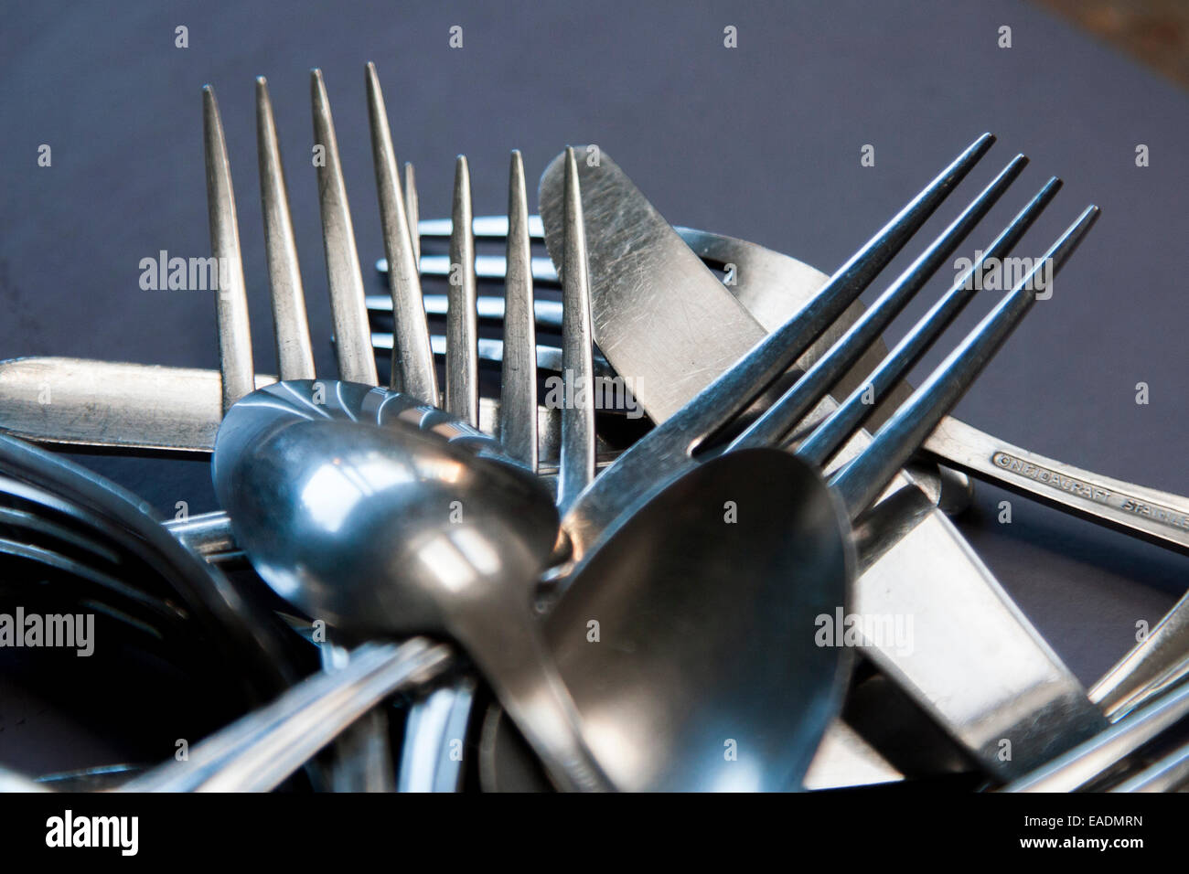 Pile of flatware hi-res stock photography and images - Alamy