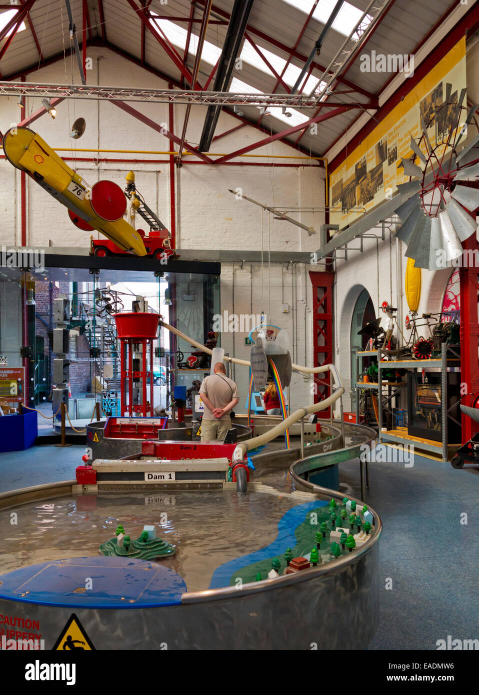 Exhibits inside Enginuity a design and technology museum run by ...