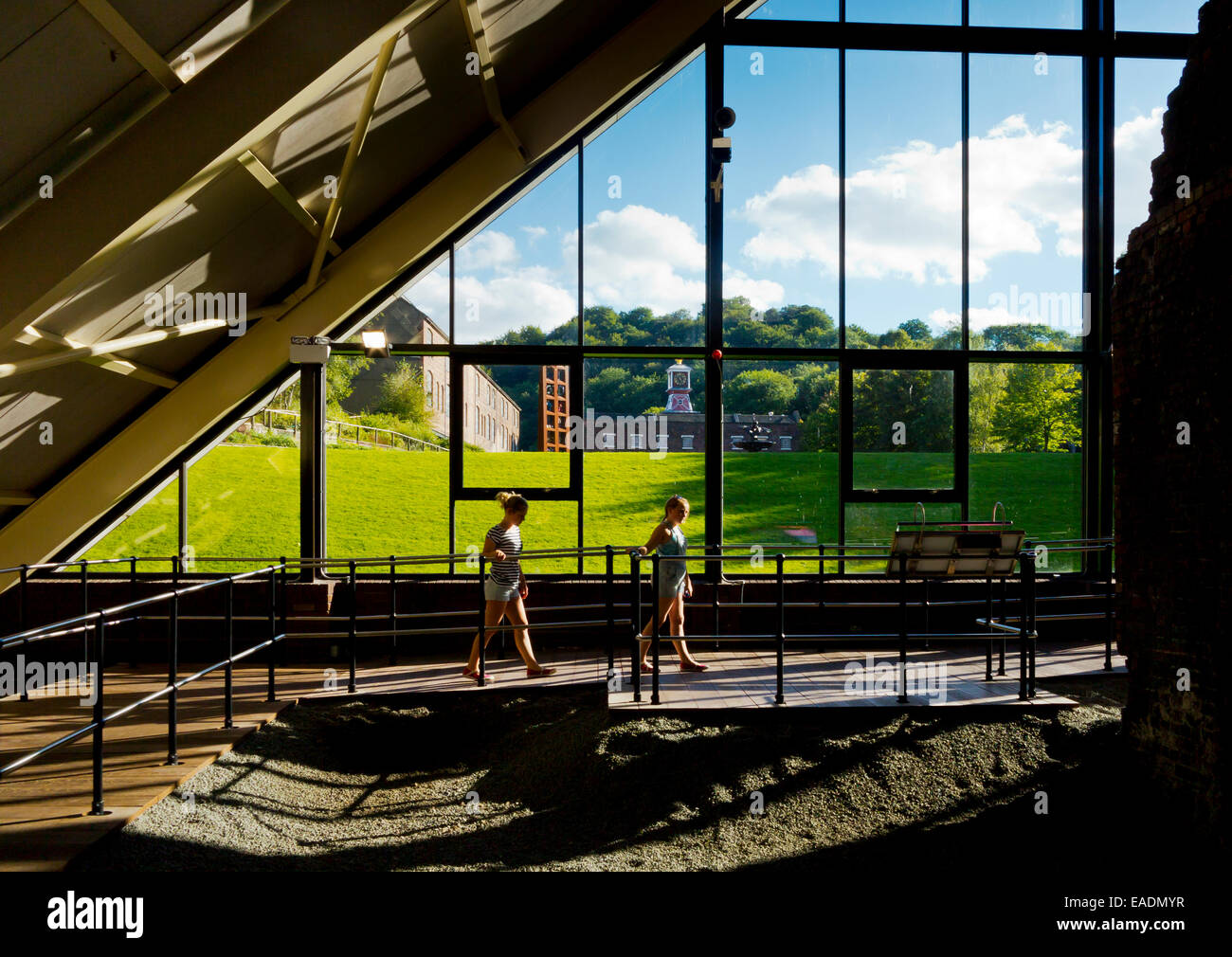 Building containing old blast furnace at Museum of Iron Coalbrookdale ...