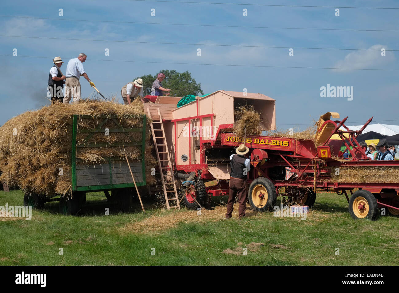 Steam hay baling at the Rempstone Steam Rally, Wymeswold ...