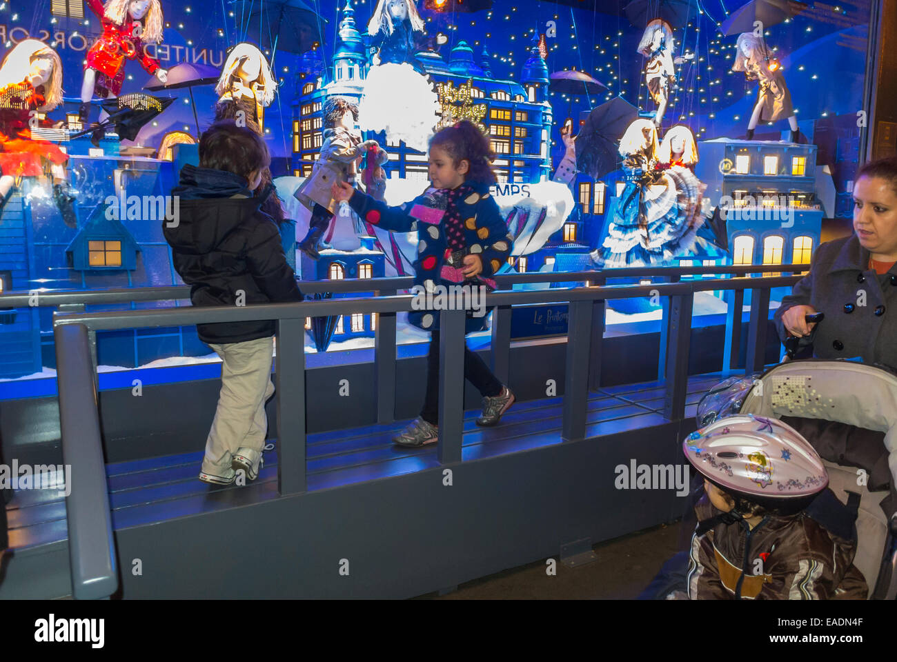 Paris, France, Children Shopping, French Department Stores, Christmas ...
