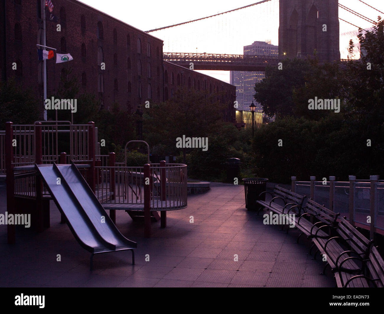 Brooklyn Playground at Sunset Stock Photo - Alamy