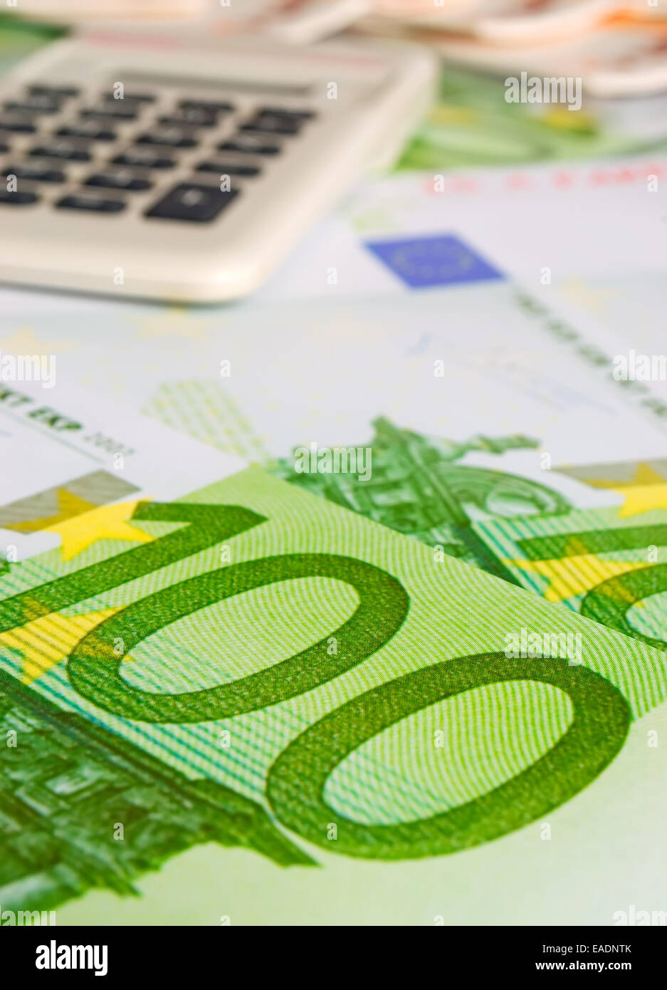 different euro banknotes on a table Stock Photo - Alamy