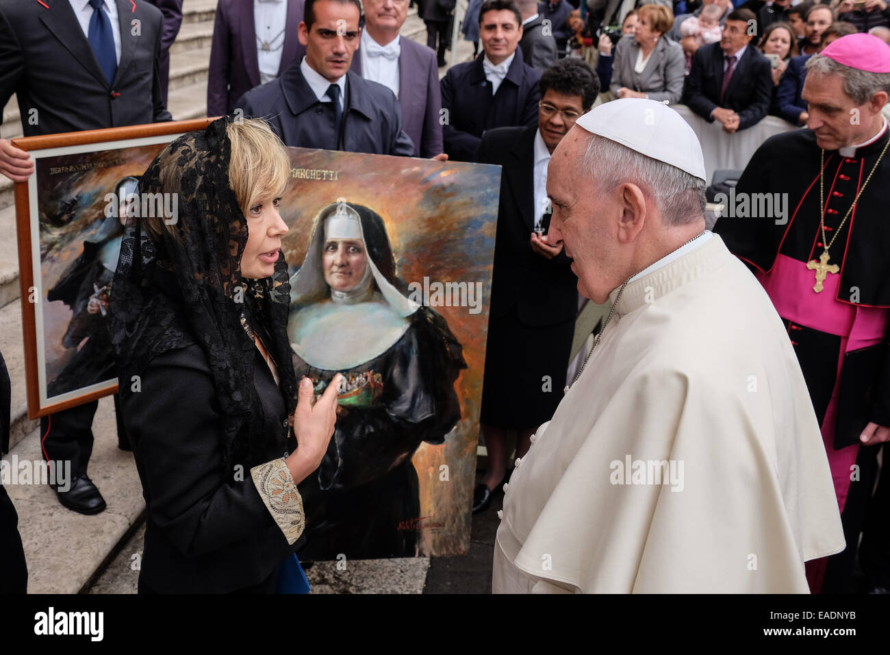 St. Peter Square, Vatican. 12th Nov, 2014. The painter Natalia Tsarkova ...
