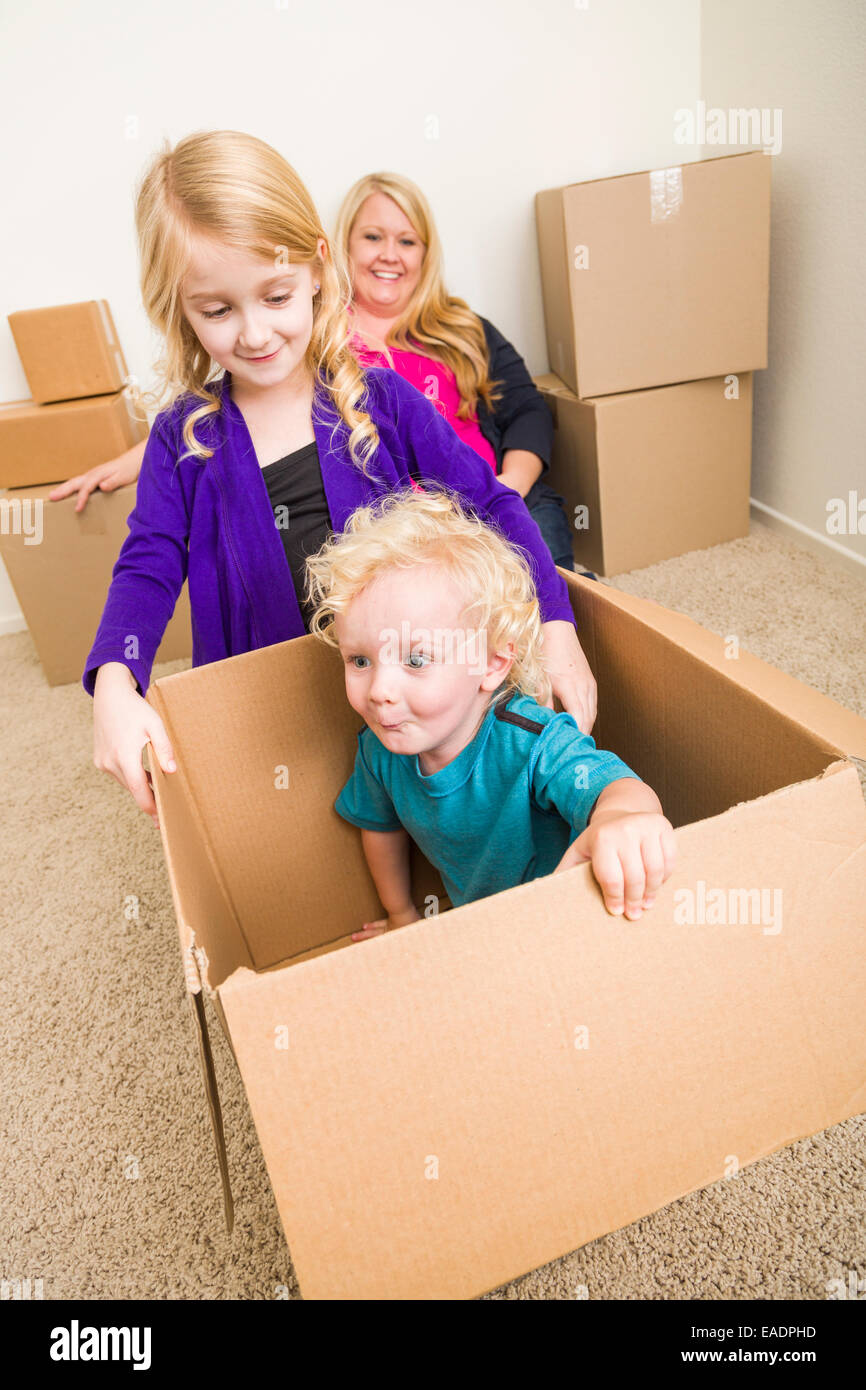 Children Playing With Boxes High Resolution Stock Photography and ...