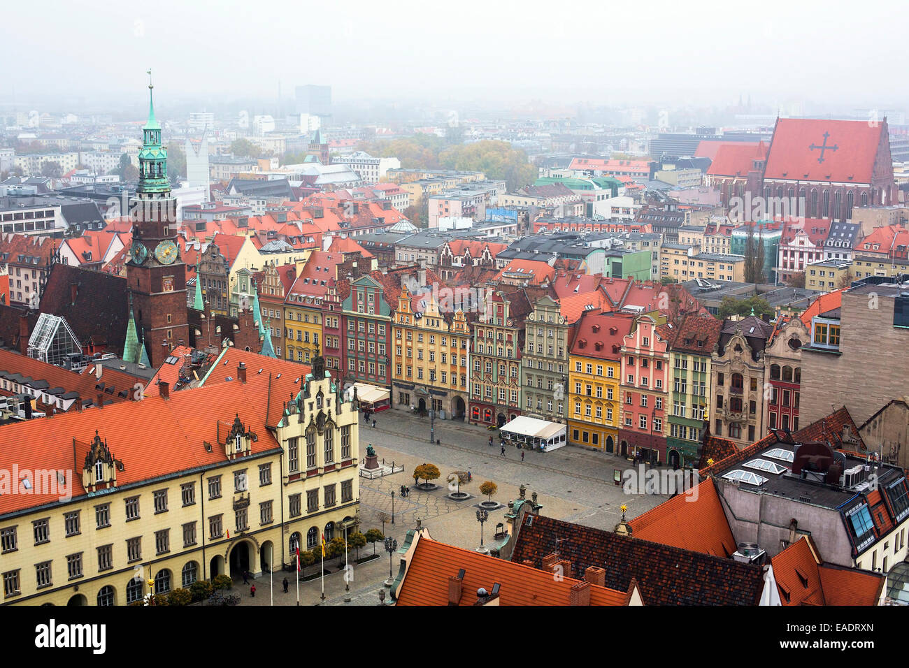Wroclaw in cloudy weather. Traveling to Europe, Poland Stock Photo - Alamy
