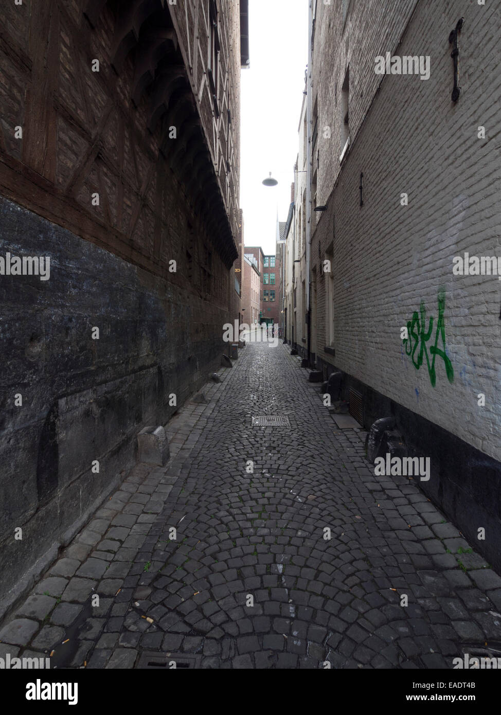 Narrow alley in Maastricht, The Netherlands, Europe Stock Photo - Alamy