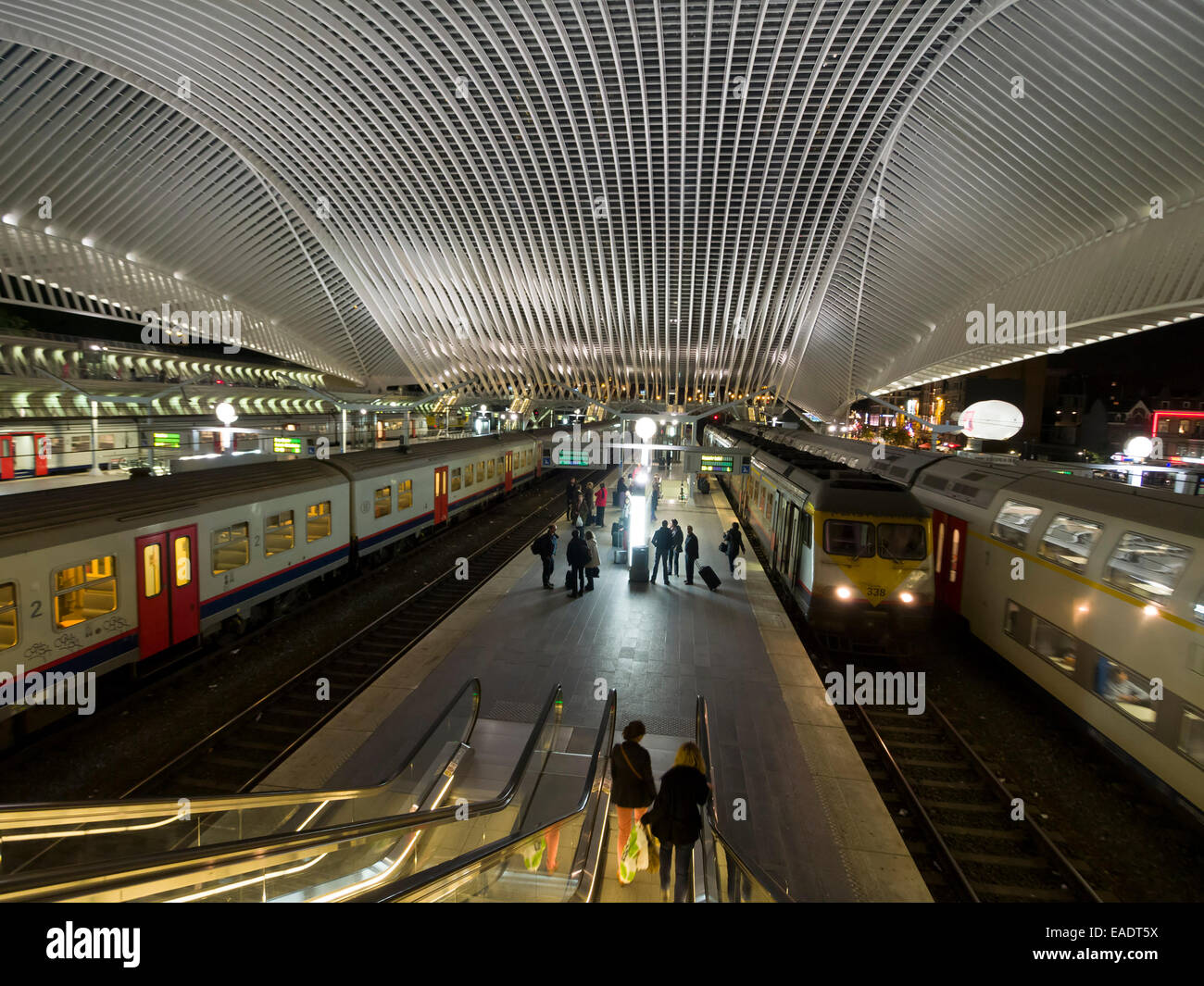 Liège-Guillemins railway station platform by architect Santiago ...