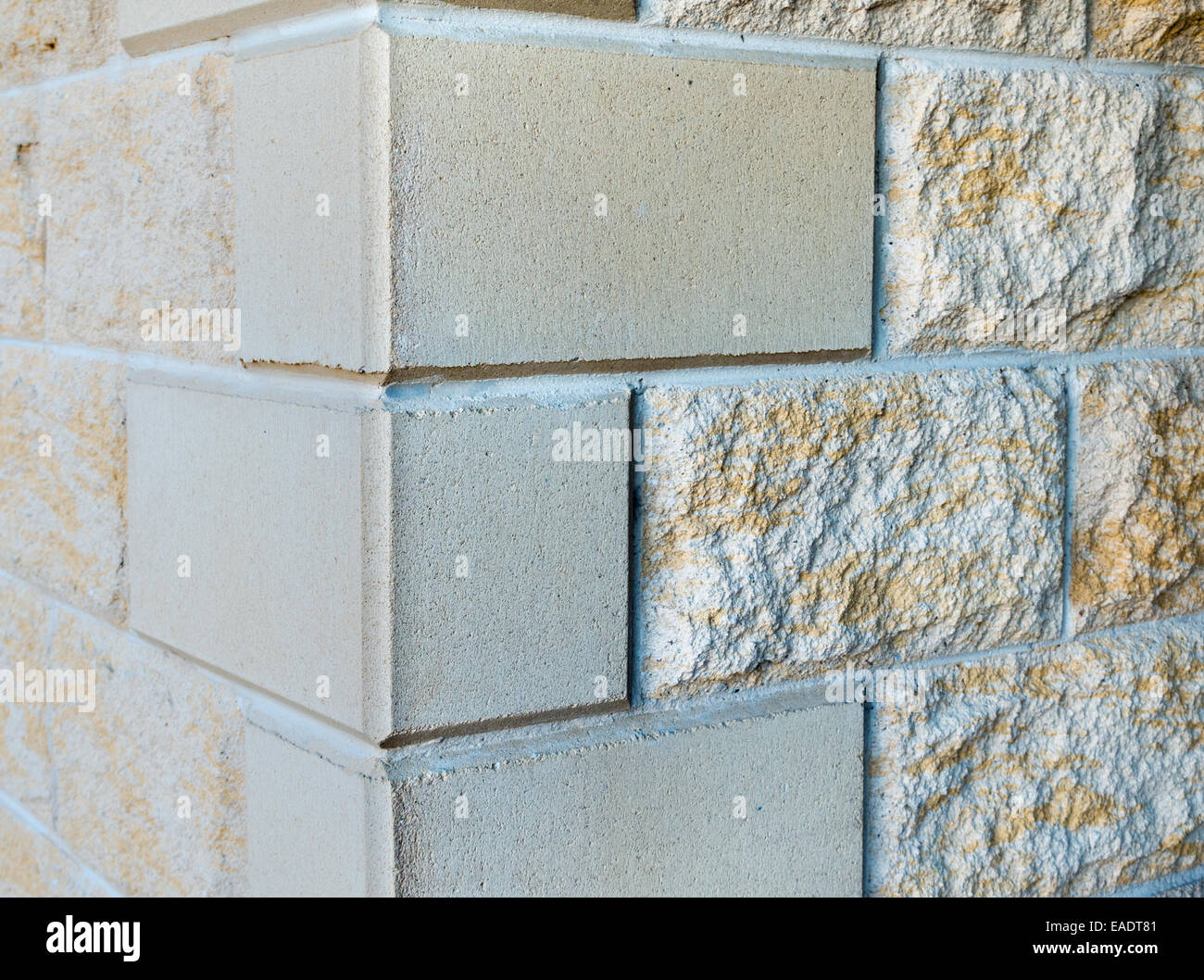 Concrete brickwork showing quoining Stock Photo - Alamy