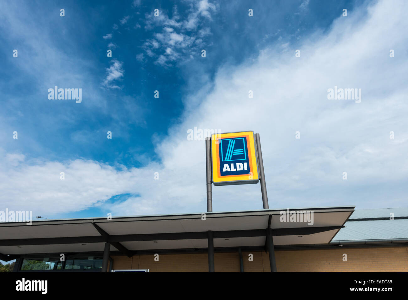 ALDI supermarket sign Stock Photo - Alamy