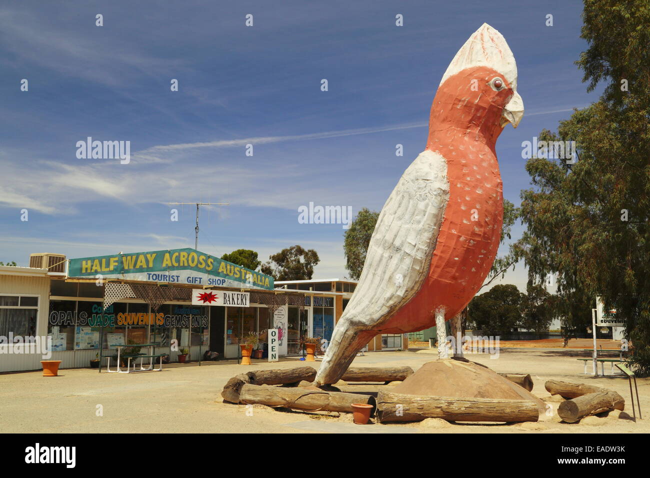 The Big Galah in Kimba, South Australia. This town and roadhouse is ...