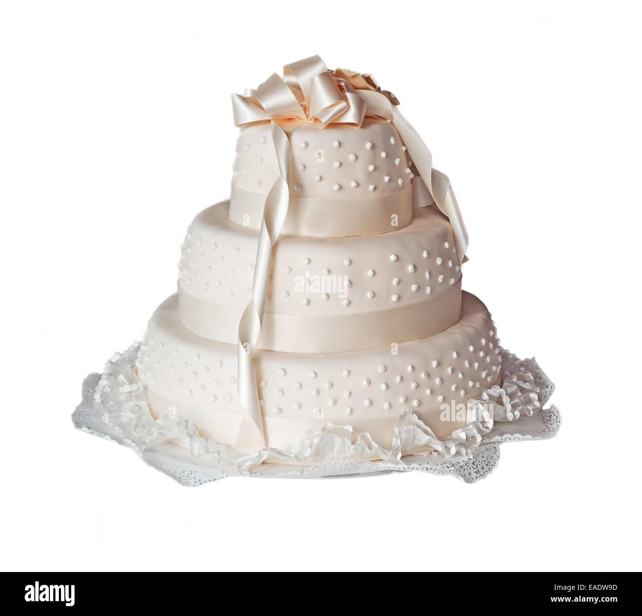 Wedding Cake Isolated On White Background Stock Photo - Alamy