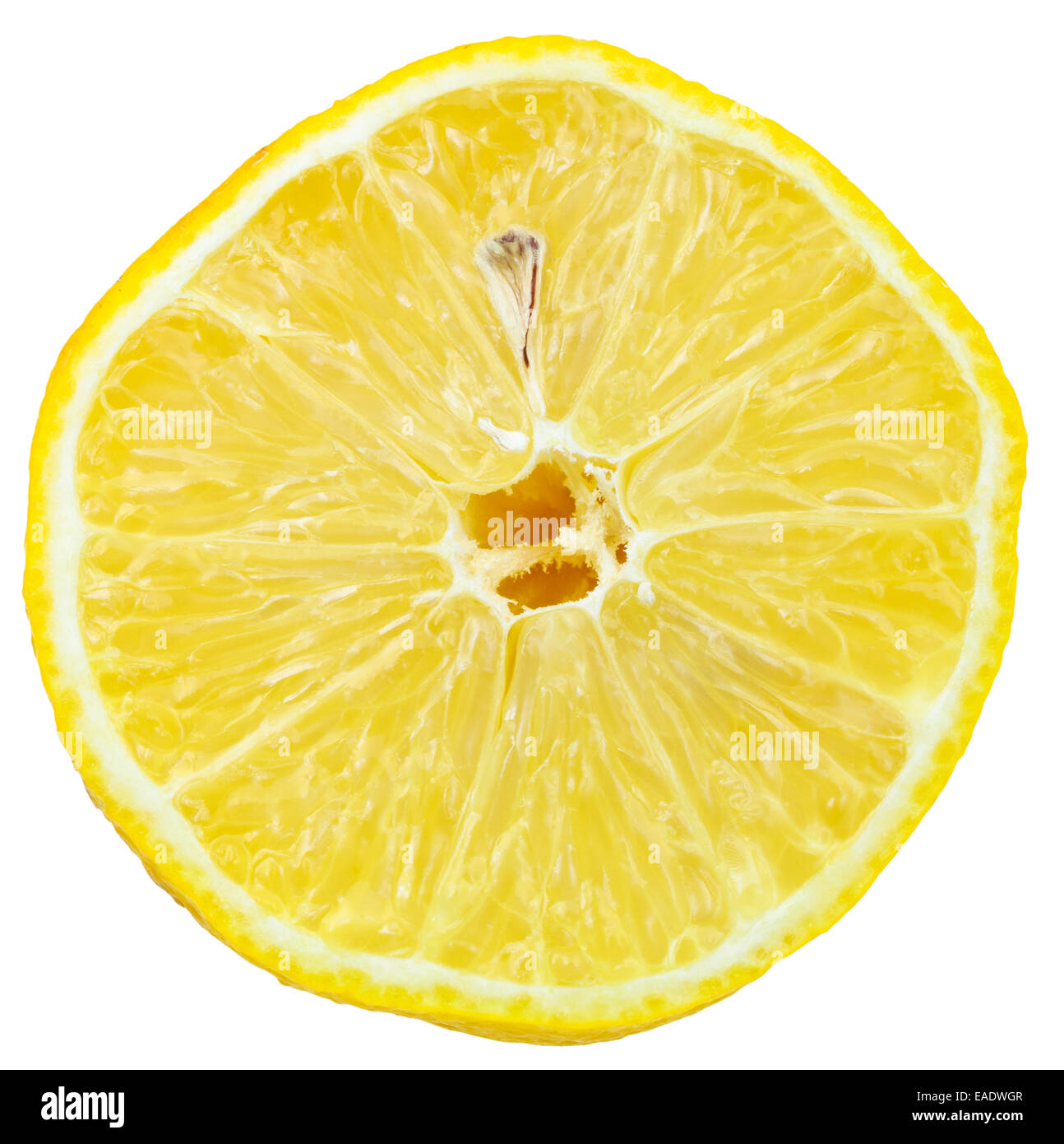 lemon cut in half isolated on white background Stock Photo - Alamy