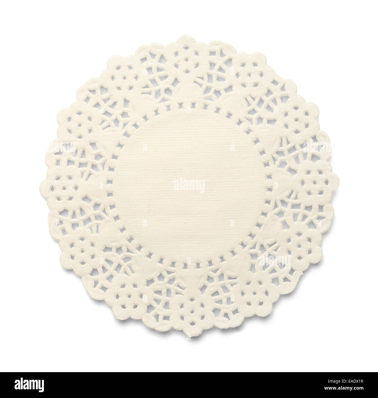 White Paper Doily With Lace Pattern Isolated on White Background Stock ...