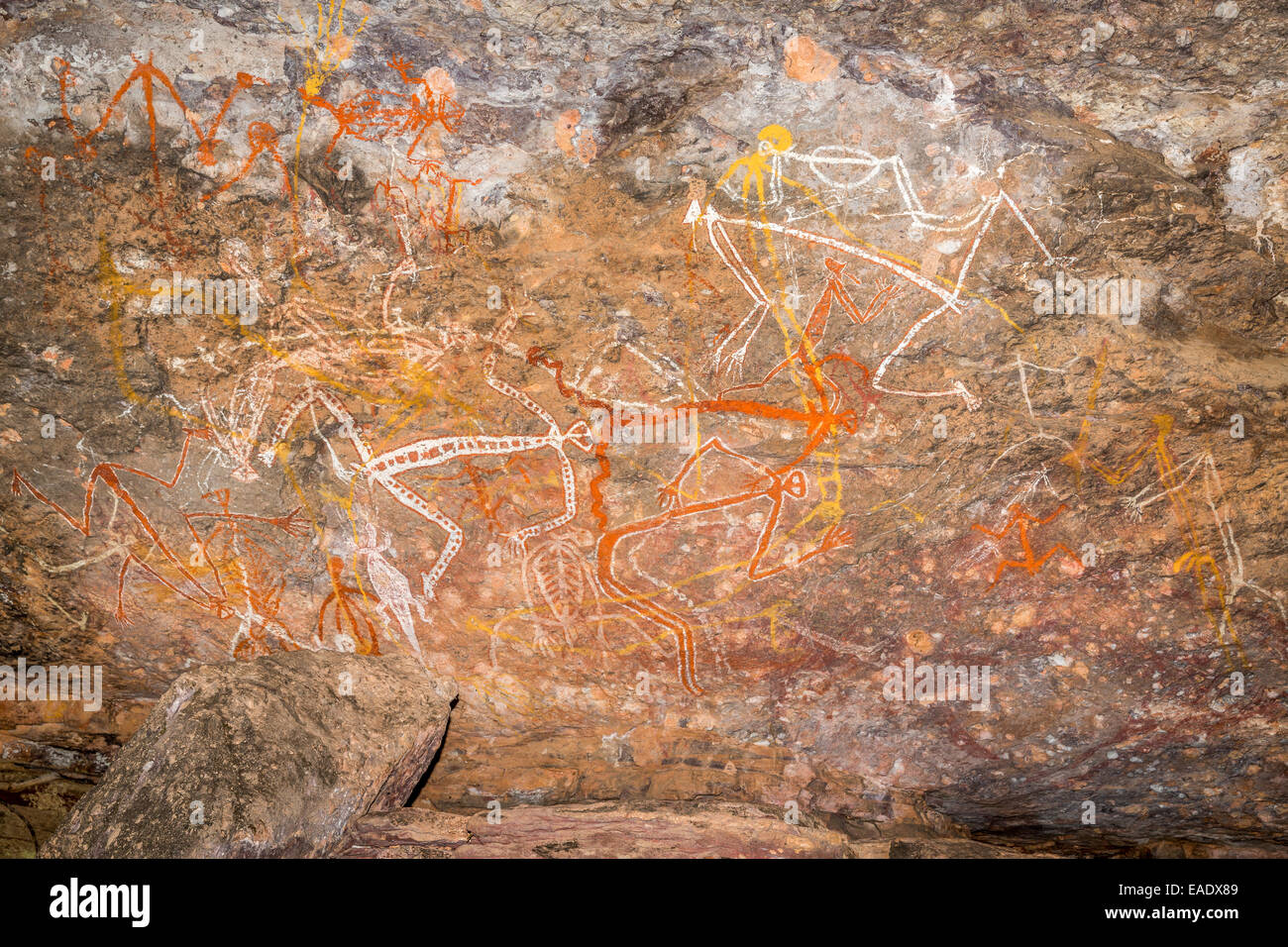 Aboriginal wall painting, Kakadu National Park, Northern Territory, Australia Stock Photo - Alamy