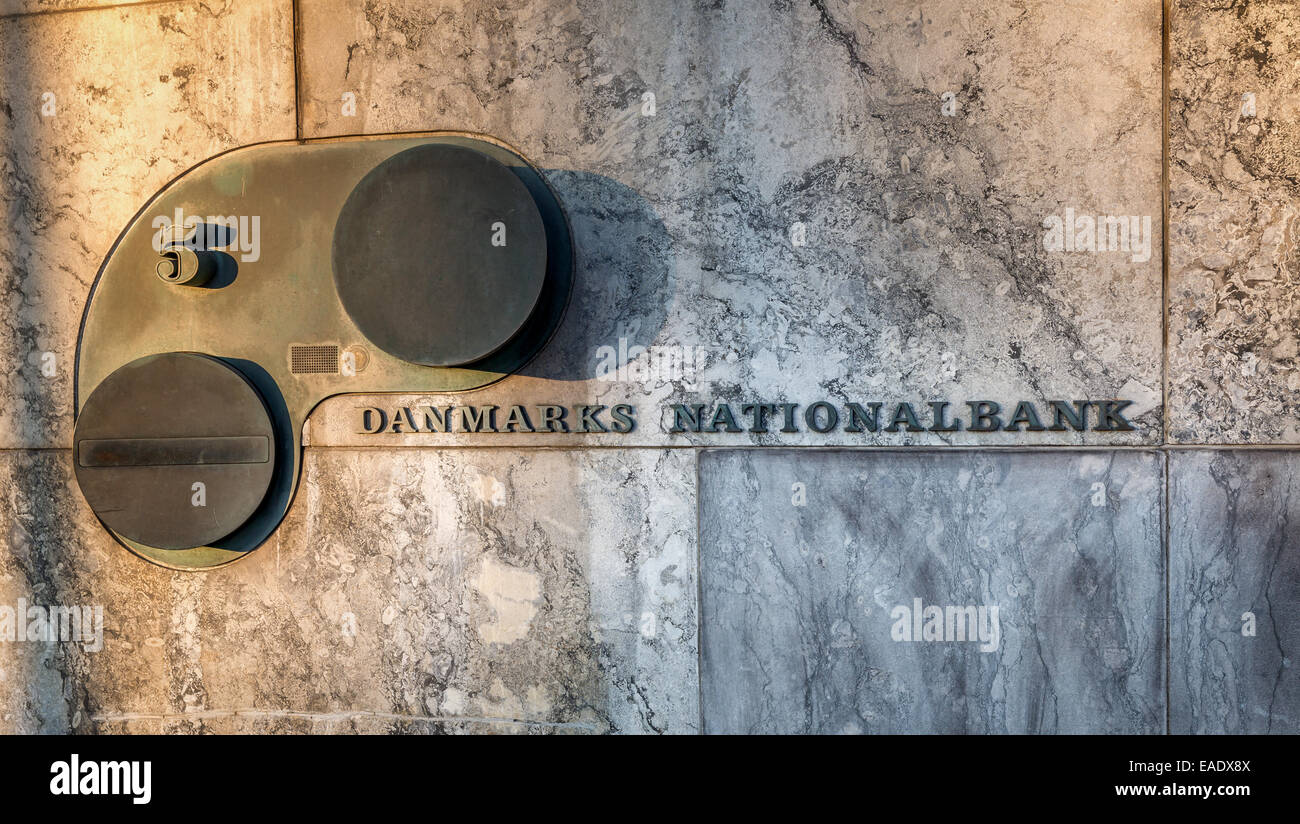 Logo of the The National Bank of Denmark, Copenhagen Stock Photo - Alamy