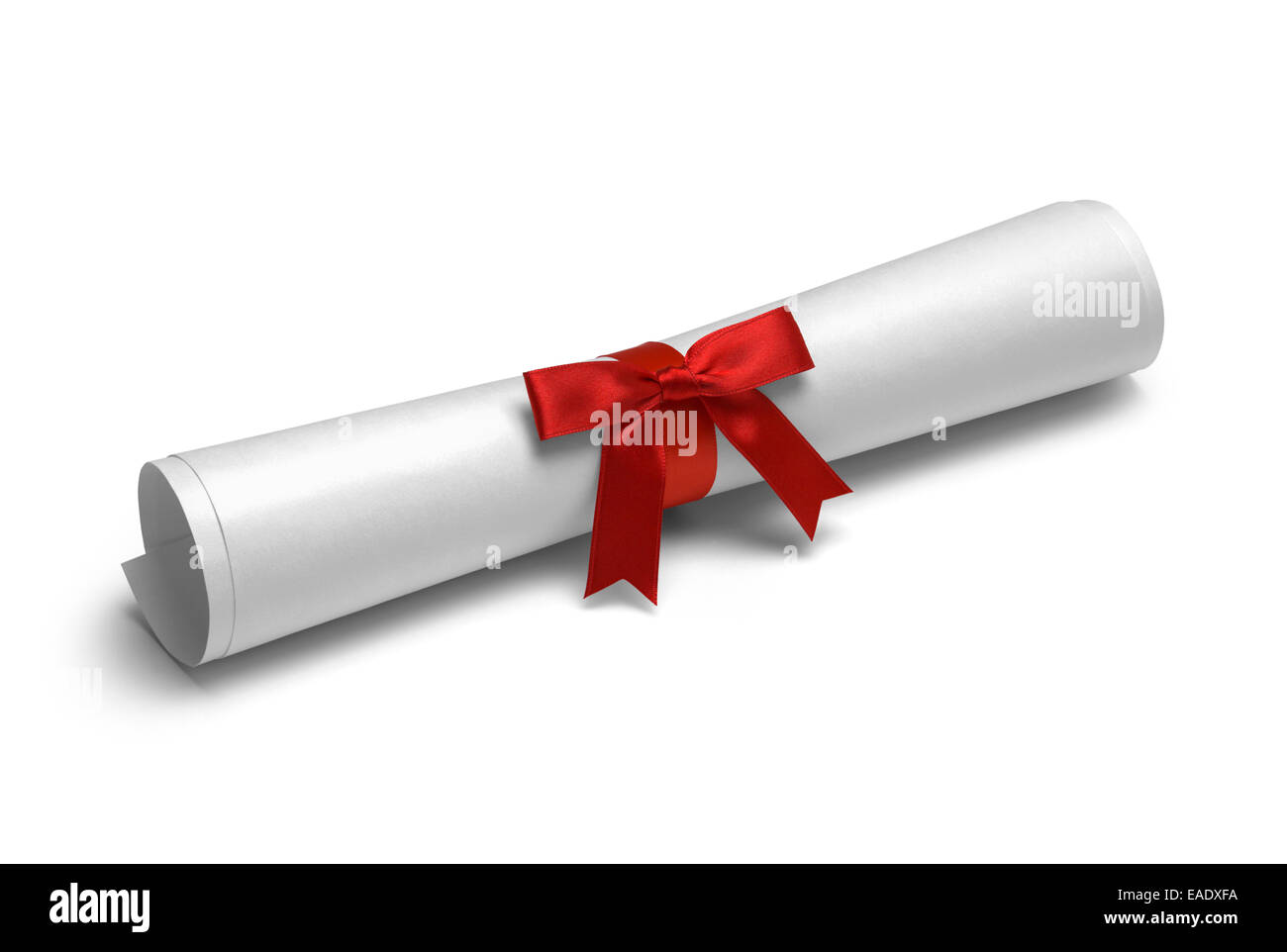 School Degree with Red Ribbon Isolated on White Background Stock Photo ...