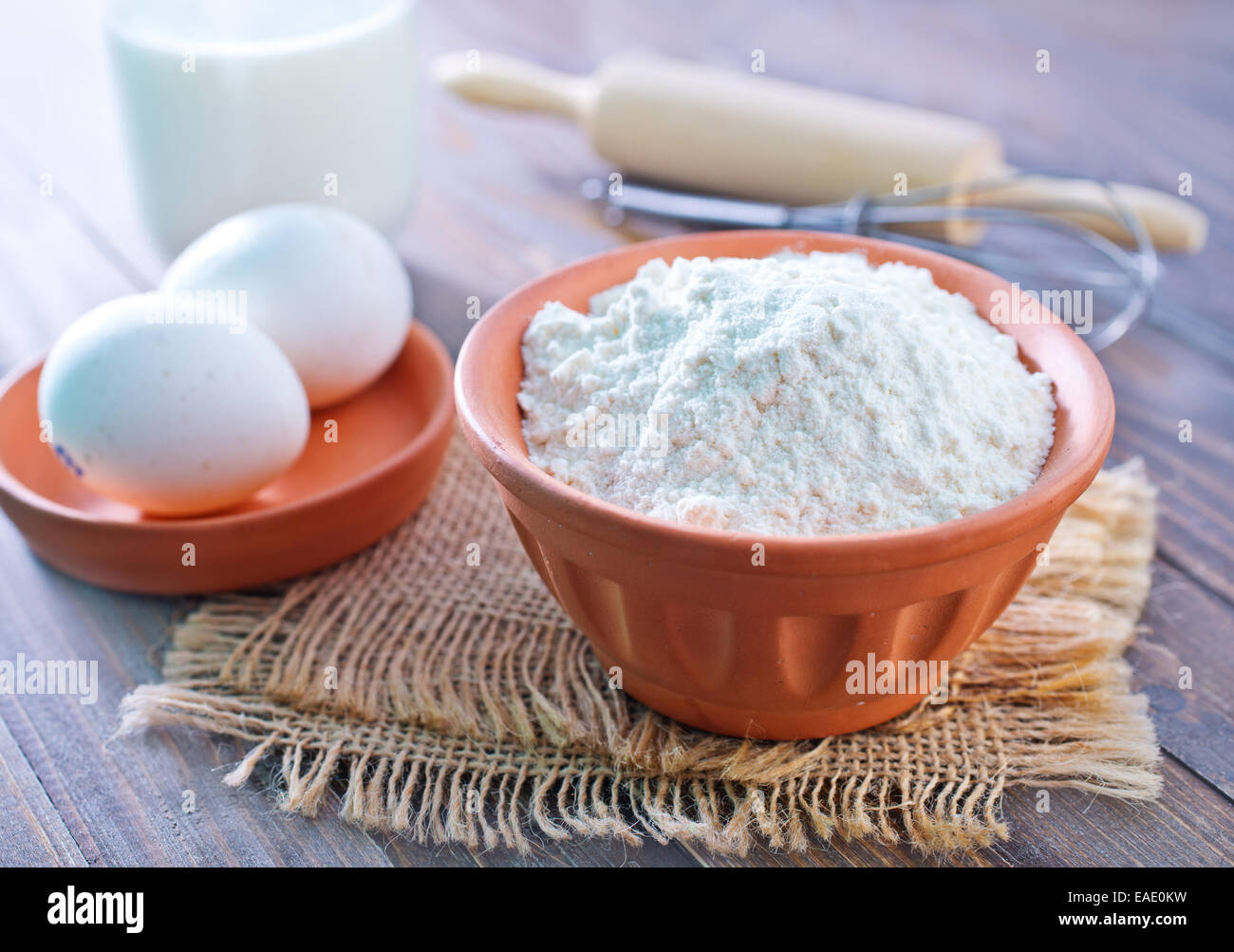ingredients for dough Stock Photo - Alamy