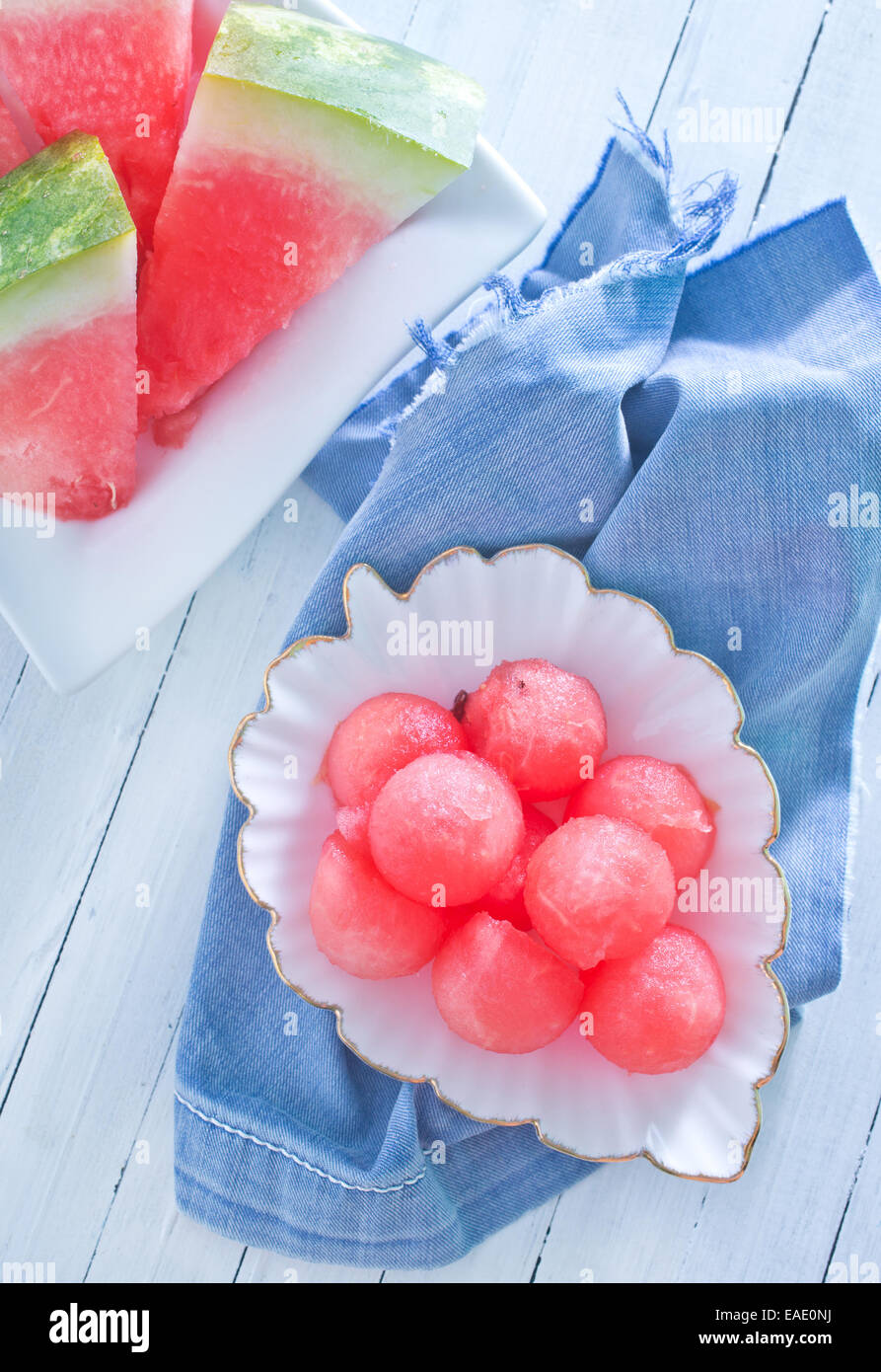Fruit skewers watermelon healthy dessert hi-res stock photography and ...