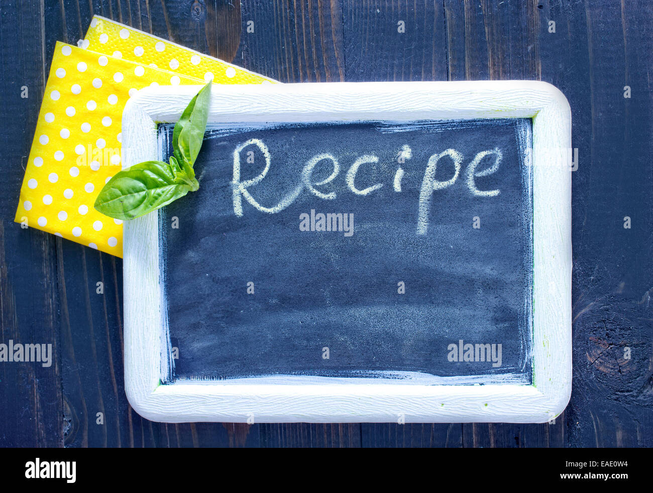 board for recipe Stock Photo - Alamy
