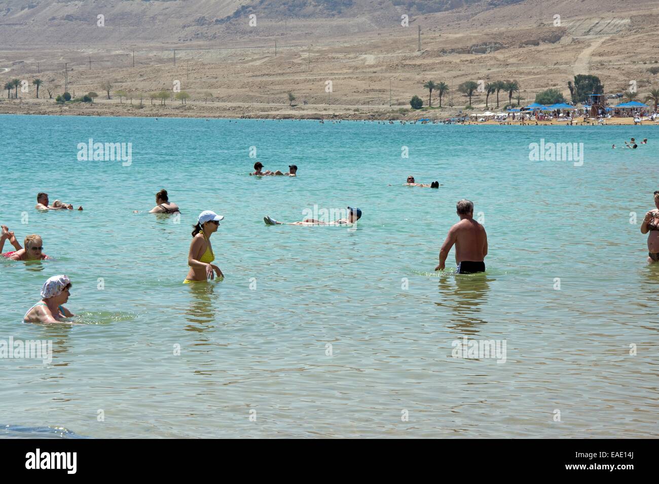 People Bathing In The Dead Sea High Resolution Stock Photography and ...