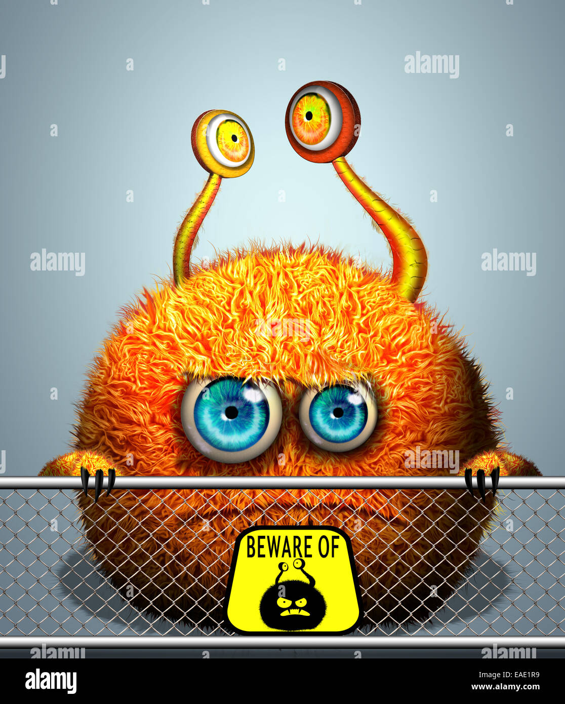 Cartoon character, furry monster Stock Photo - Alamy