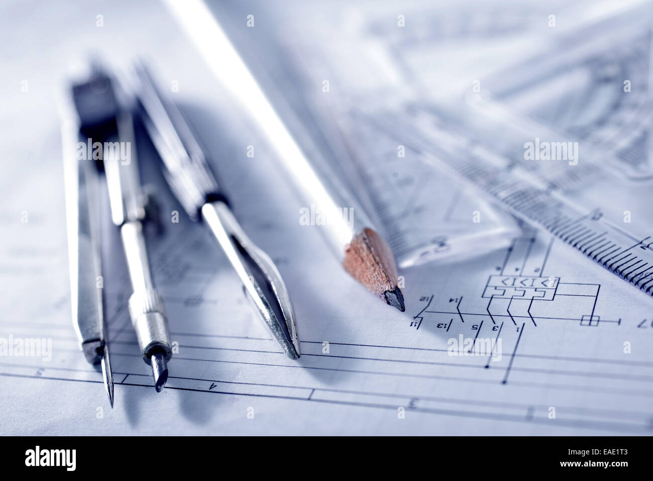 Lie on construction drawing hi-res stock photography and images - Alamy