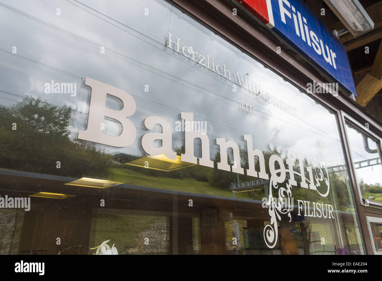 UNESCO Weltkulturerbe, Rhätische Bahn, Bahnhof Filisur, Bahnhöfli ...