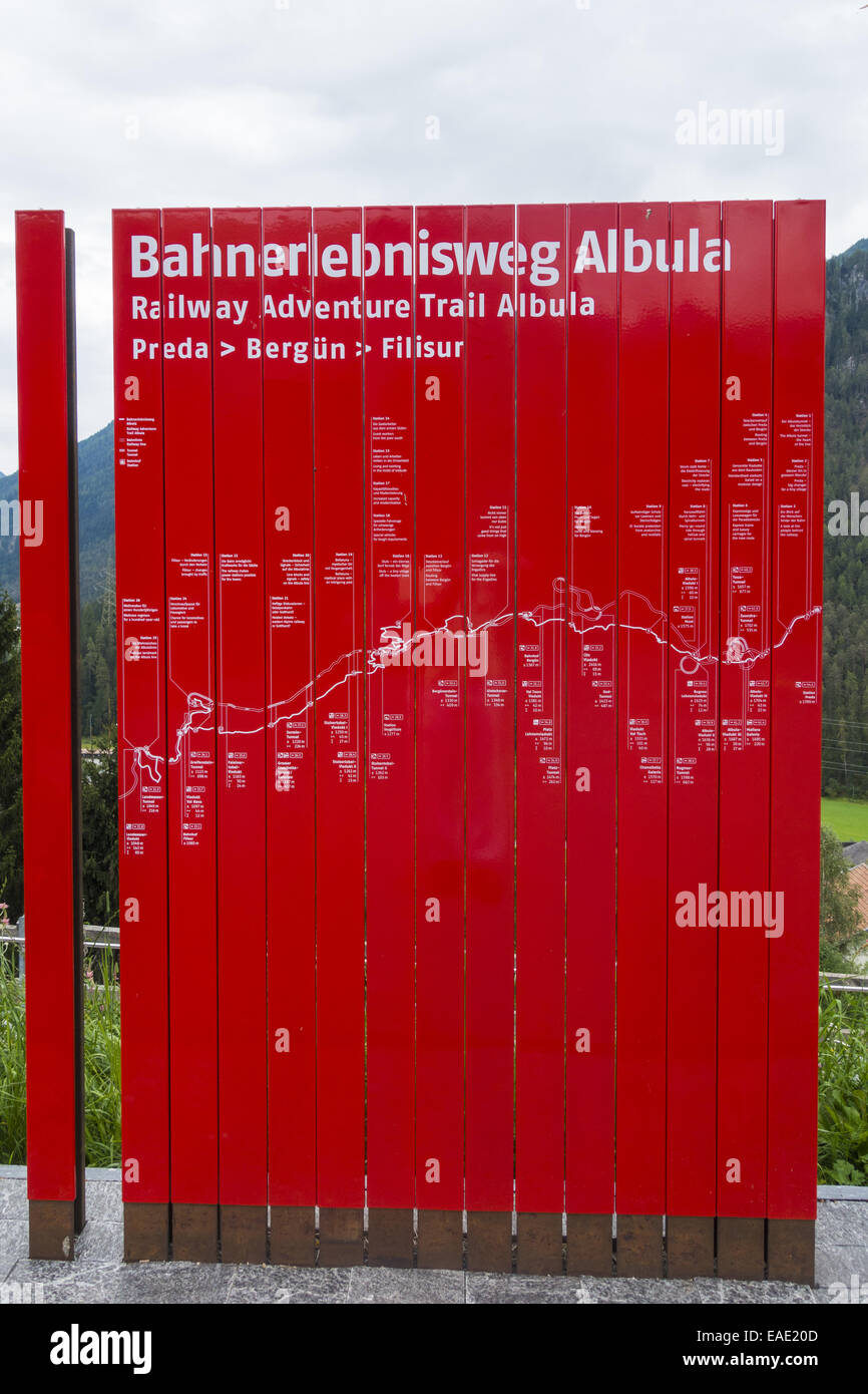 UNESCO Weltkulturerbe, Rhätische Bahn, Bahnhof Filisur, Schweiz ...