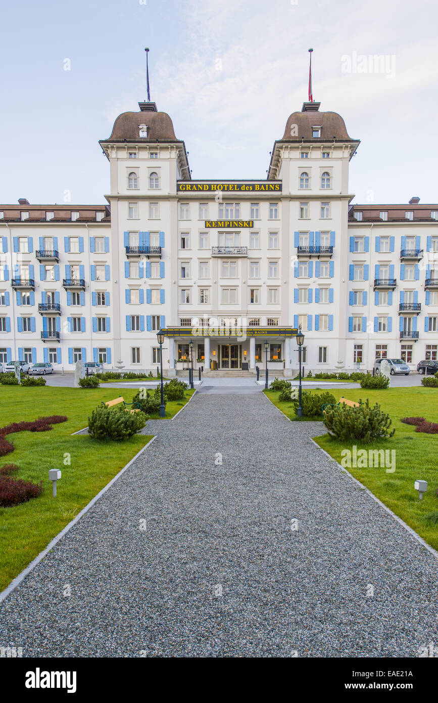 Kempinski, Grand Hotel des Bains, St. Moritz, Schweiz, Graubünden Stock ...