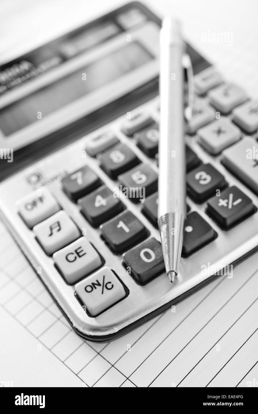 Stock calculator Black and White Stock Photos & Images - Alamy