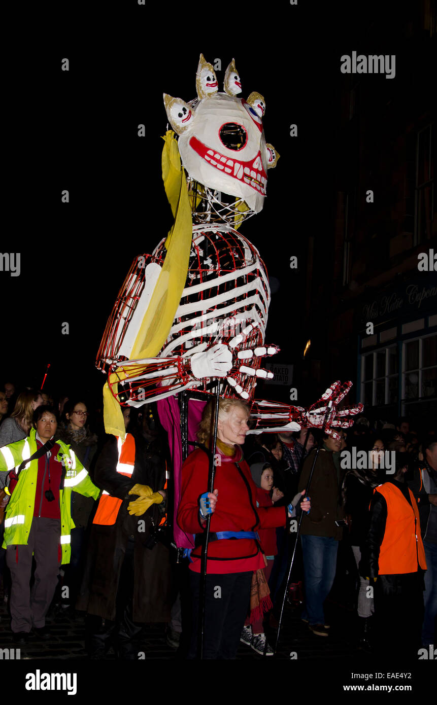 Large unusual character taking part in the Samhuinn Fire Festival in ...