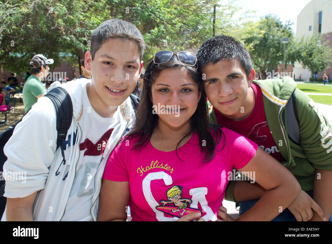 Students pose for picture outside Achieve Early College High School in ...