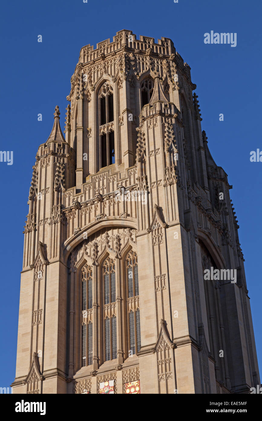 The Wills Memorial Building, University of Bristol, England Stock Photo ...