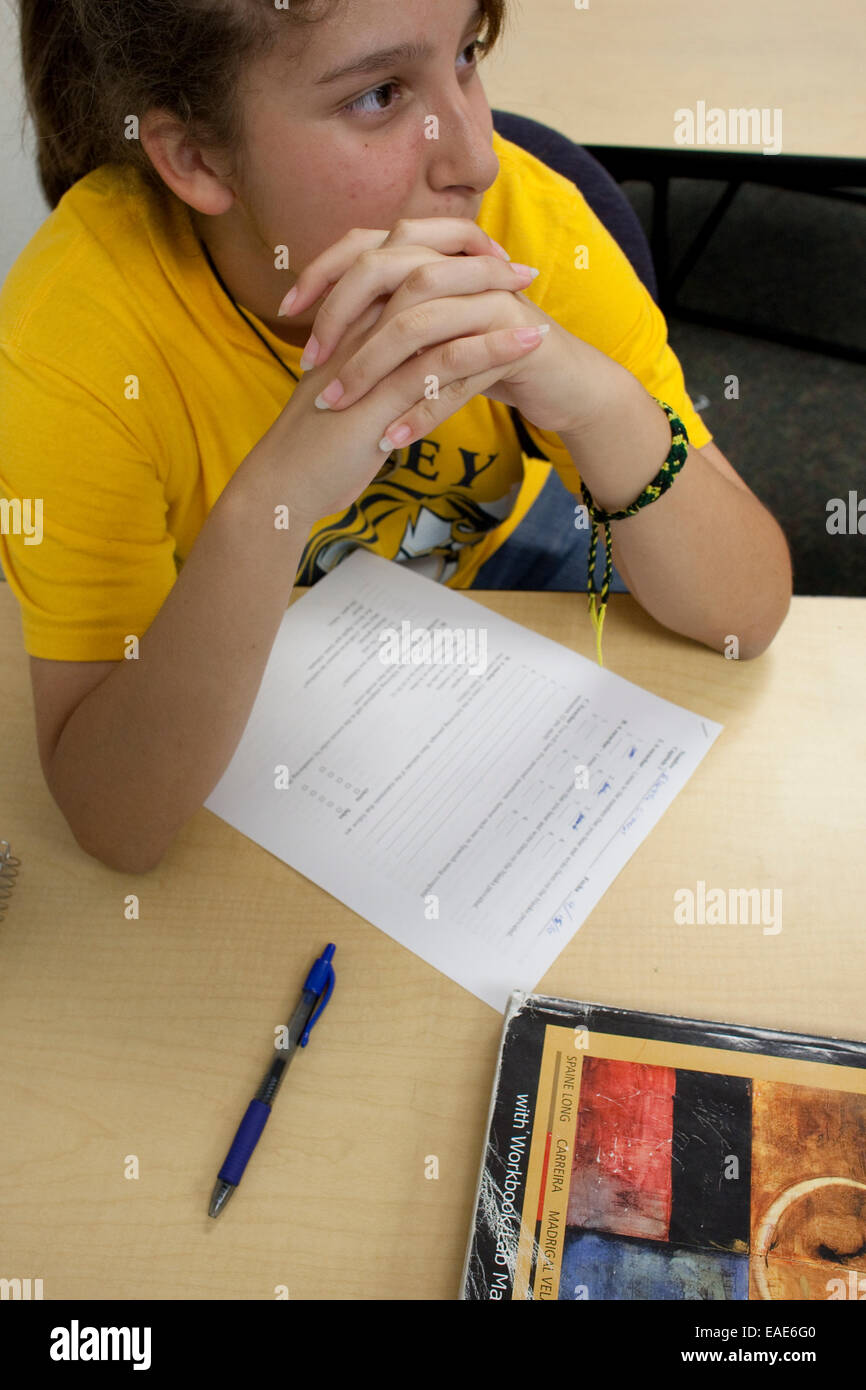 Female student at Achieve Early College High School in McAllen, Texas ...