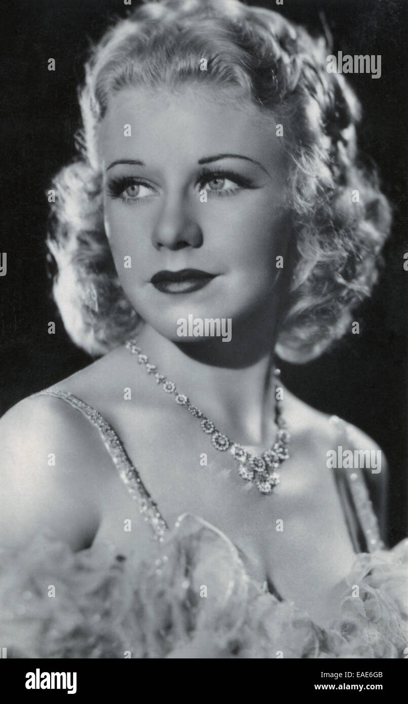 Ginger Rogers from a 1930s Ross Verlag card Stock Photo - Alamy