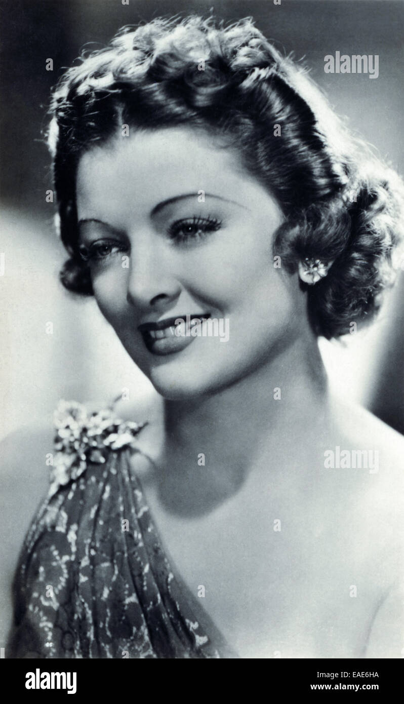 Myrna Loy from a 1930s Ross Verlag card Stock Photo - Alamy