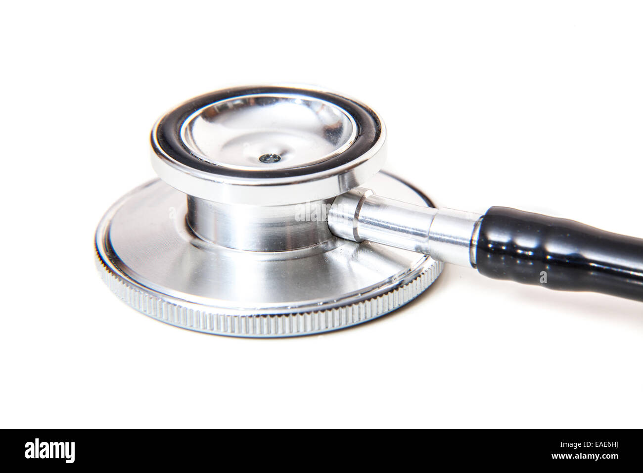 Detail shot of stethoscope. All on white background Stock Photo - Alamy